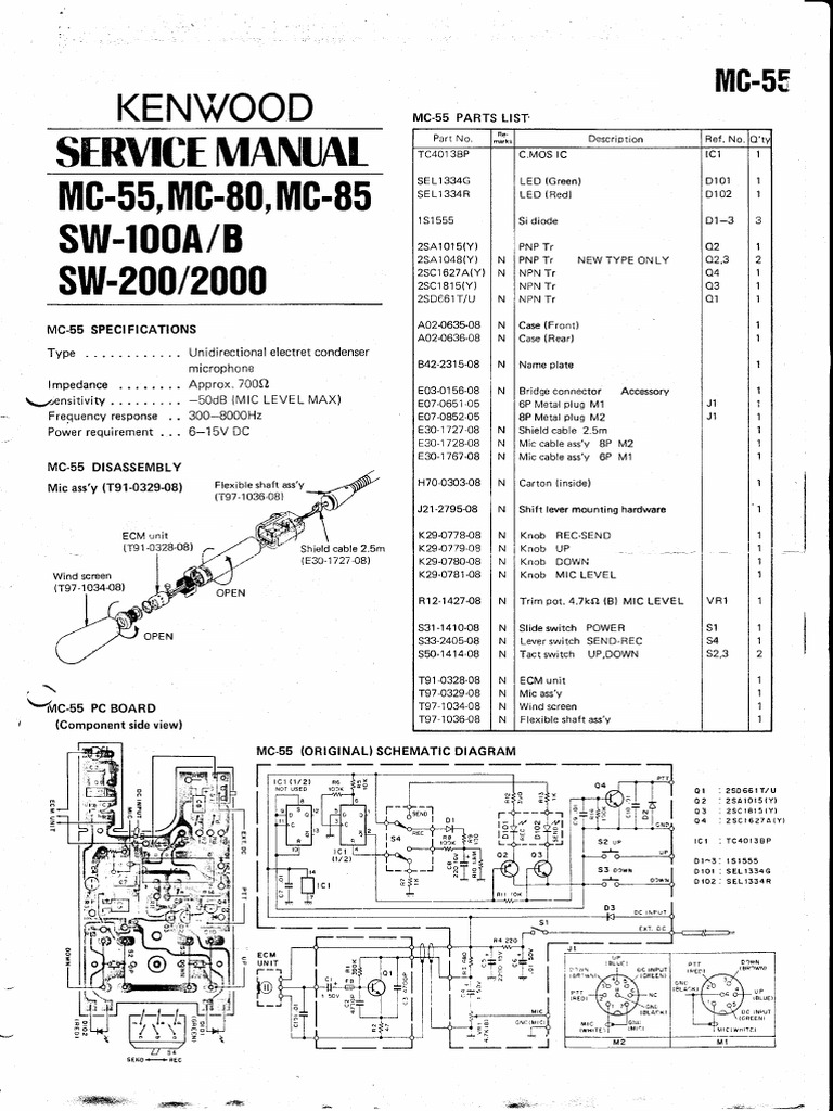 Kenwood MC-55 MC-80 MC-85 Serv | PDF
