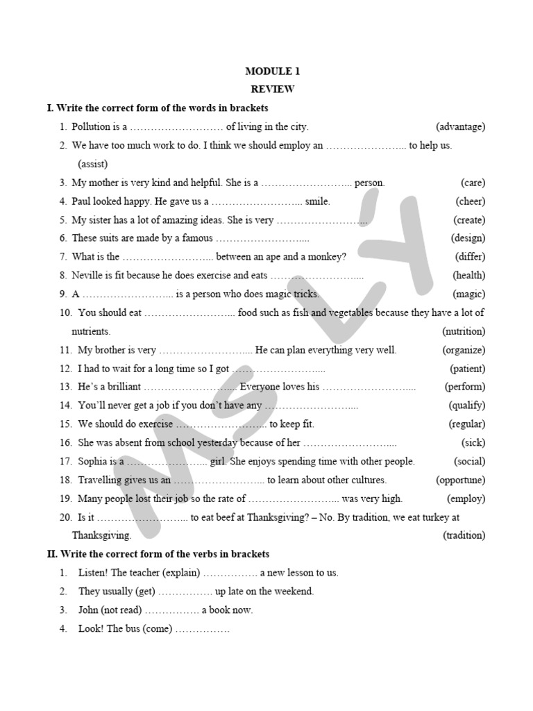 MODULE 1 (Review) | PDF MODULE 1 (Review) | PDF
