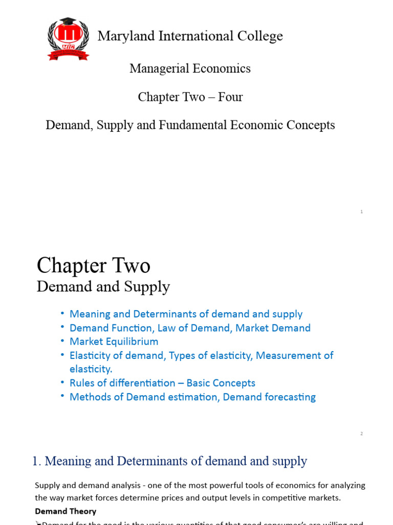 Chapter 2 4 Demand and Supply and Fundamental Economic Concepts | PDF ...