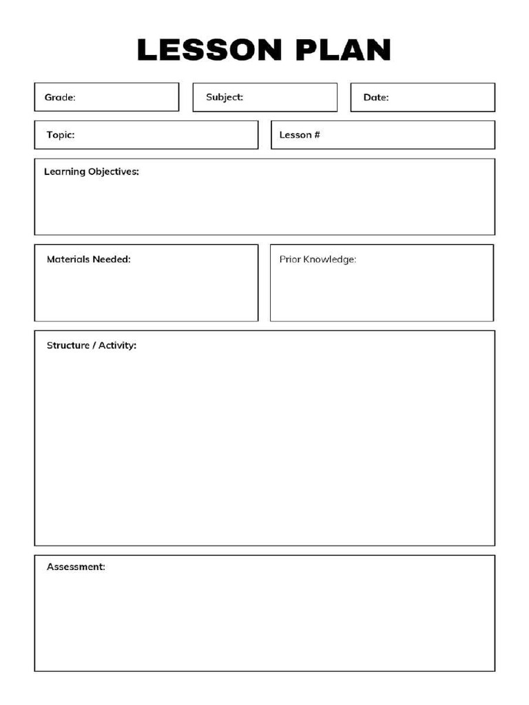 Lesson Plan | PDF