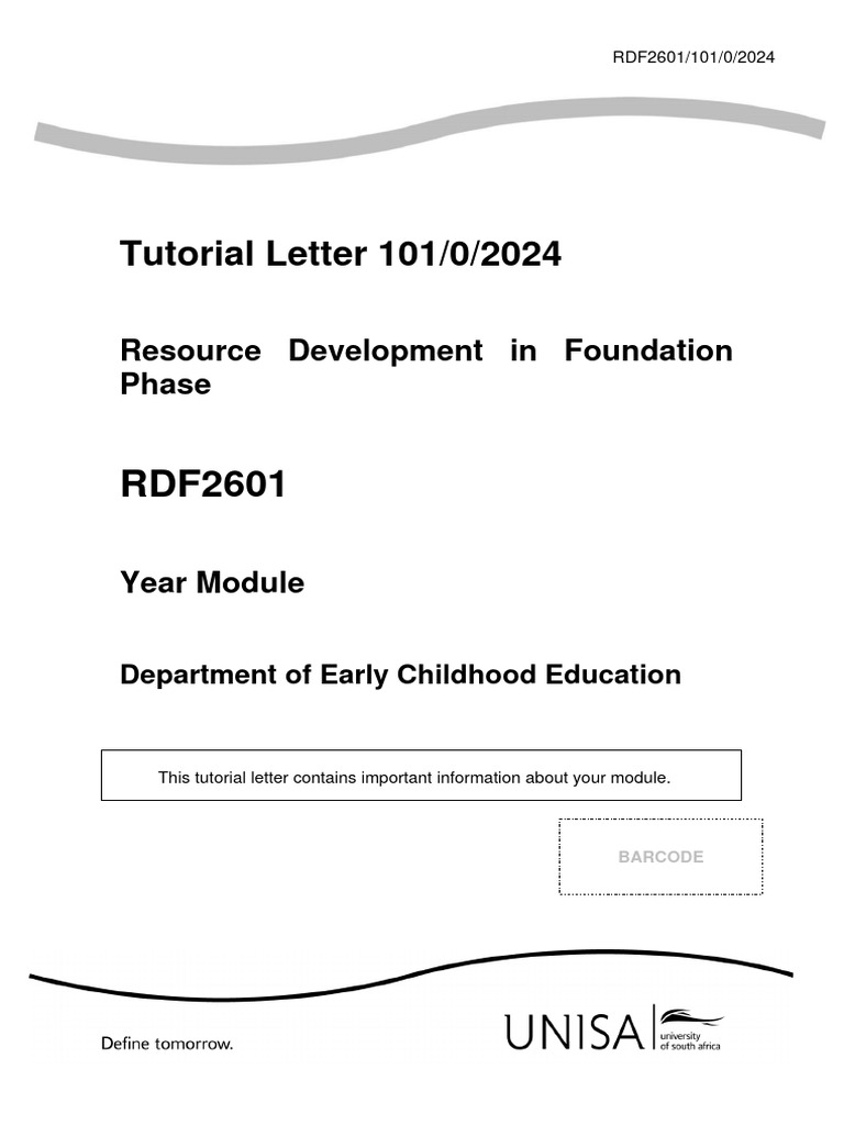 Tutorial Letter 101/0/2024: Resource Development in Foundation Phase ...