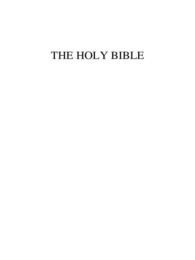 The Bible | PDF | Ham (Son Of Noah) | Noah