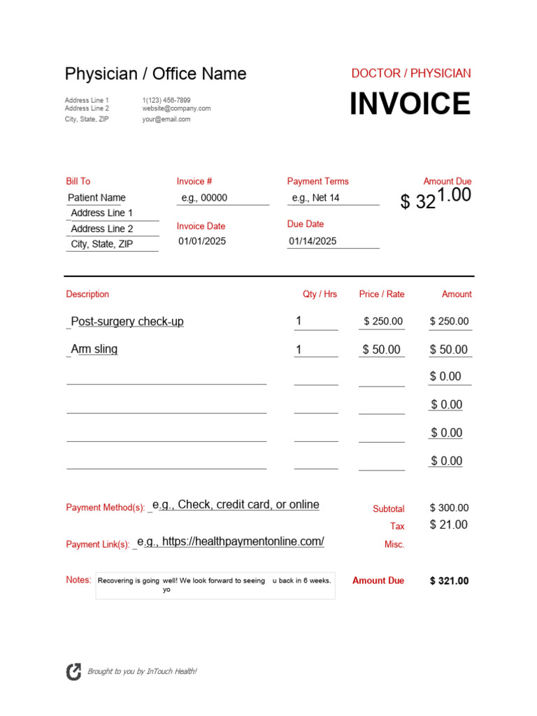 Doctor Invoice | PDF