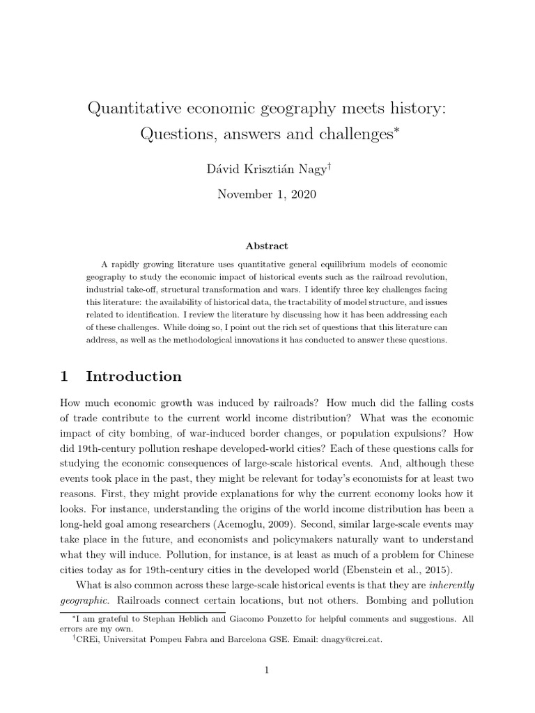 Quantitative History | PDF | Geographic Information System | Spatial ...