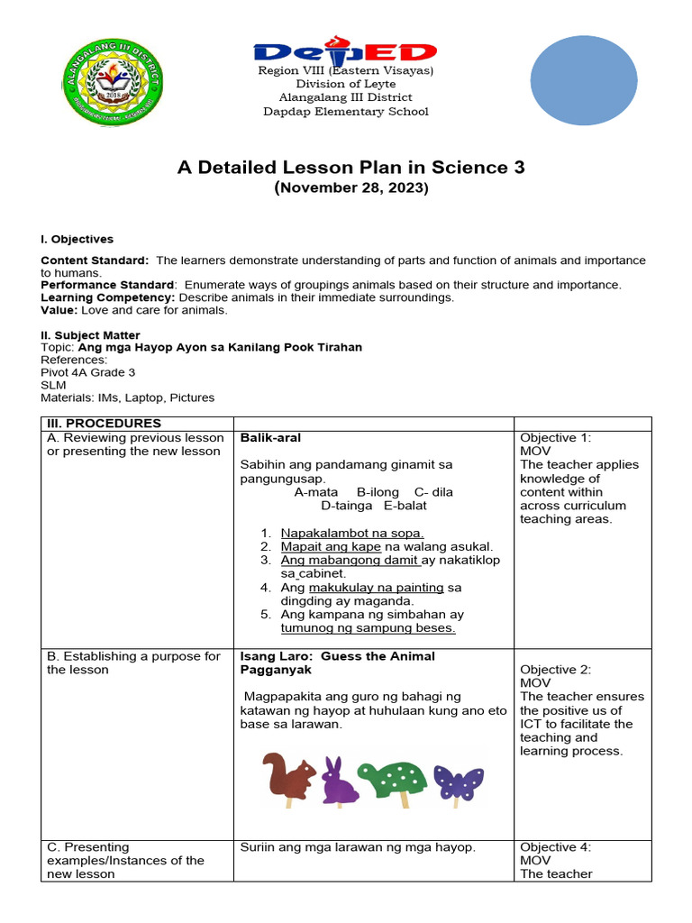 COT SCIENCE 3 Joann | PDF