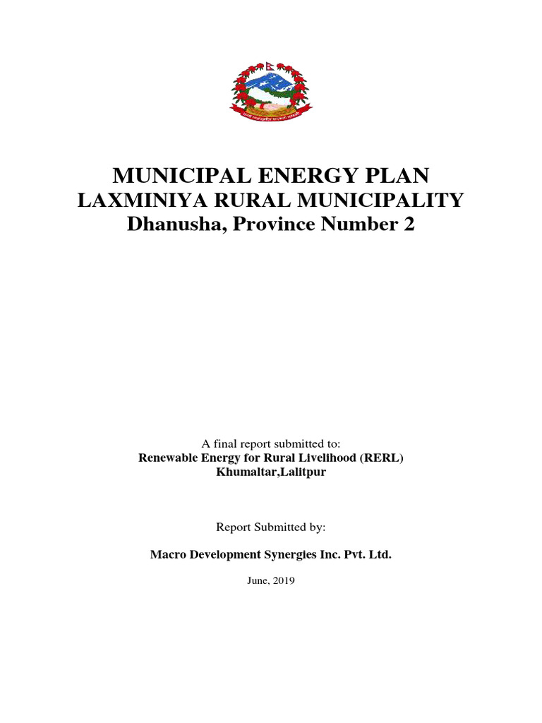Municipal Energy Plan for Laxminiya | PDF | Solar Power | Renewable Energy