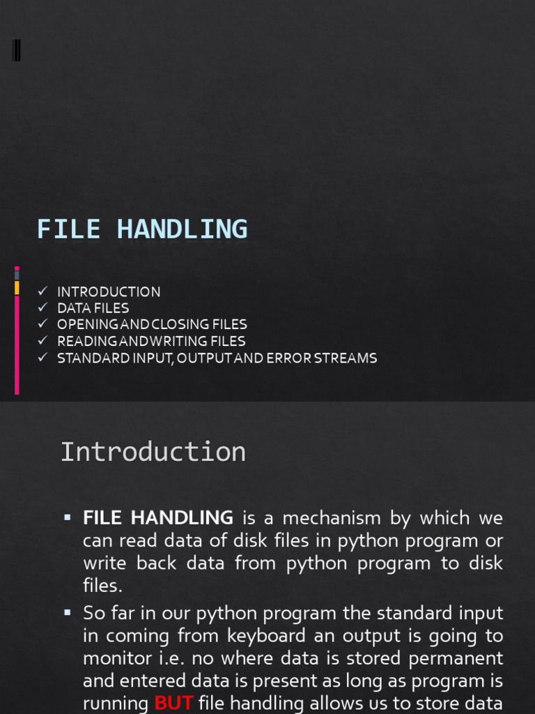 005. File Handling - Subhamoy Sir | PDF | Computer File | Computing 005. File Handling - Subhamoy Sir | PDF | Computer File | Computing