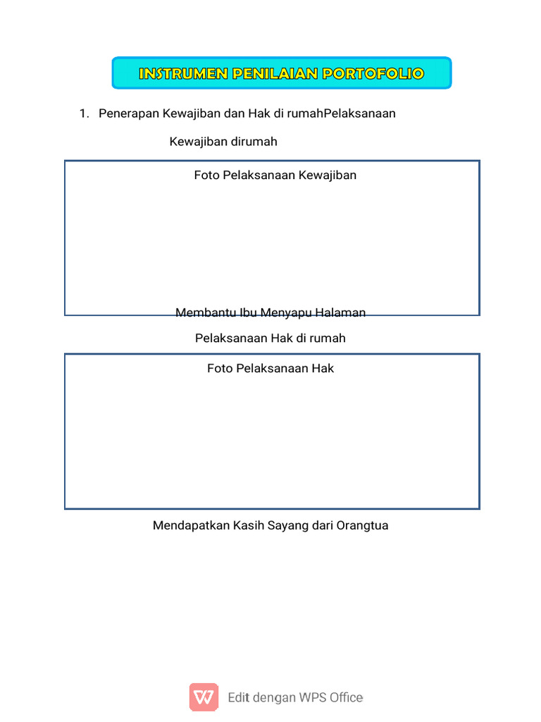 Instrumen Penilaian Portofolio | PDF