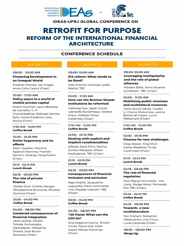 Rio Conference Schedule | PDF