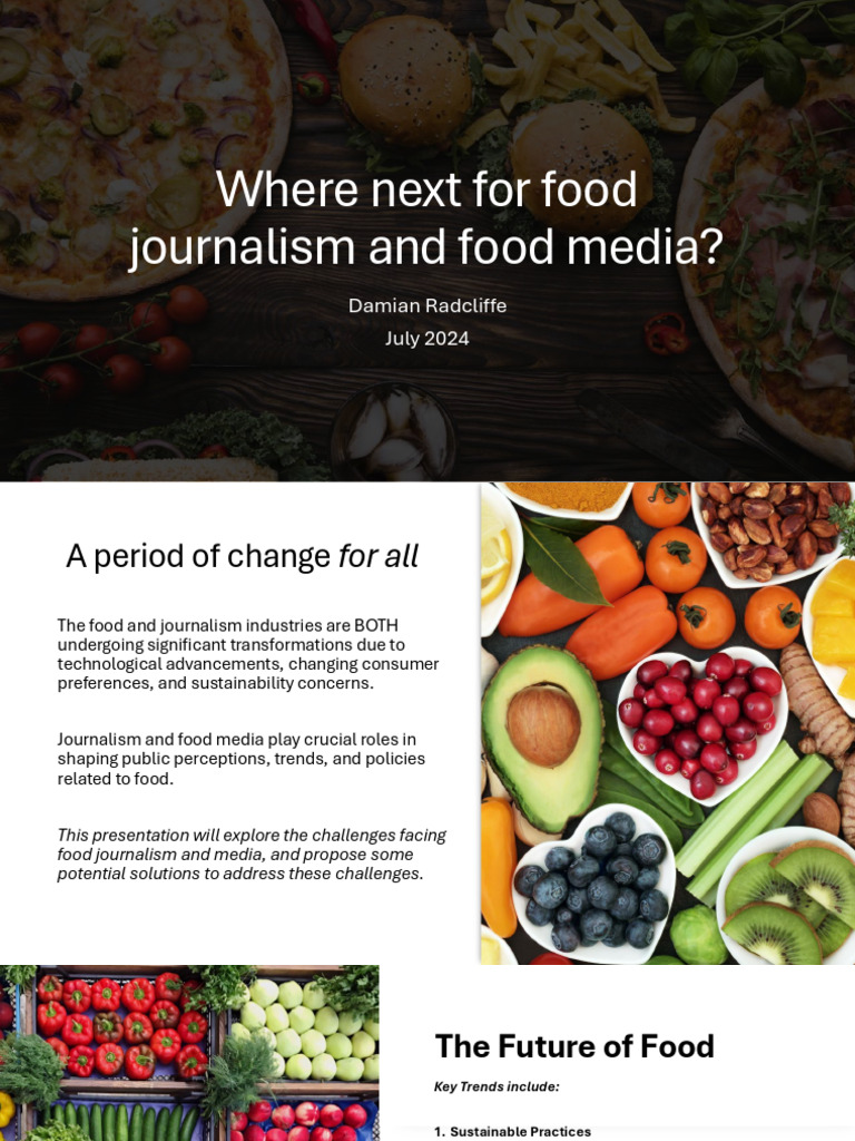 Future Trends in Food Journalism | PDF | Sustainability | Journalism