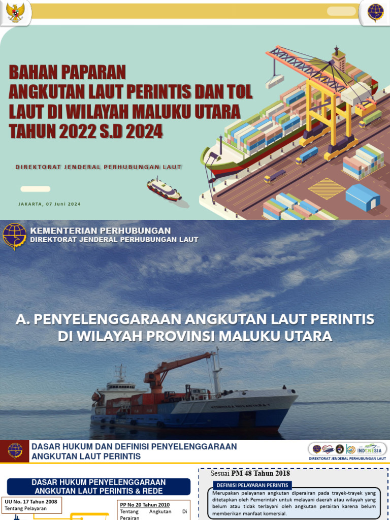 Tryek Angkutan Laut Perintis Di Maluku Utara | PDF
