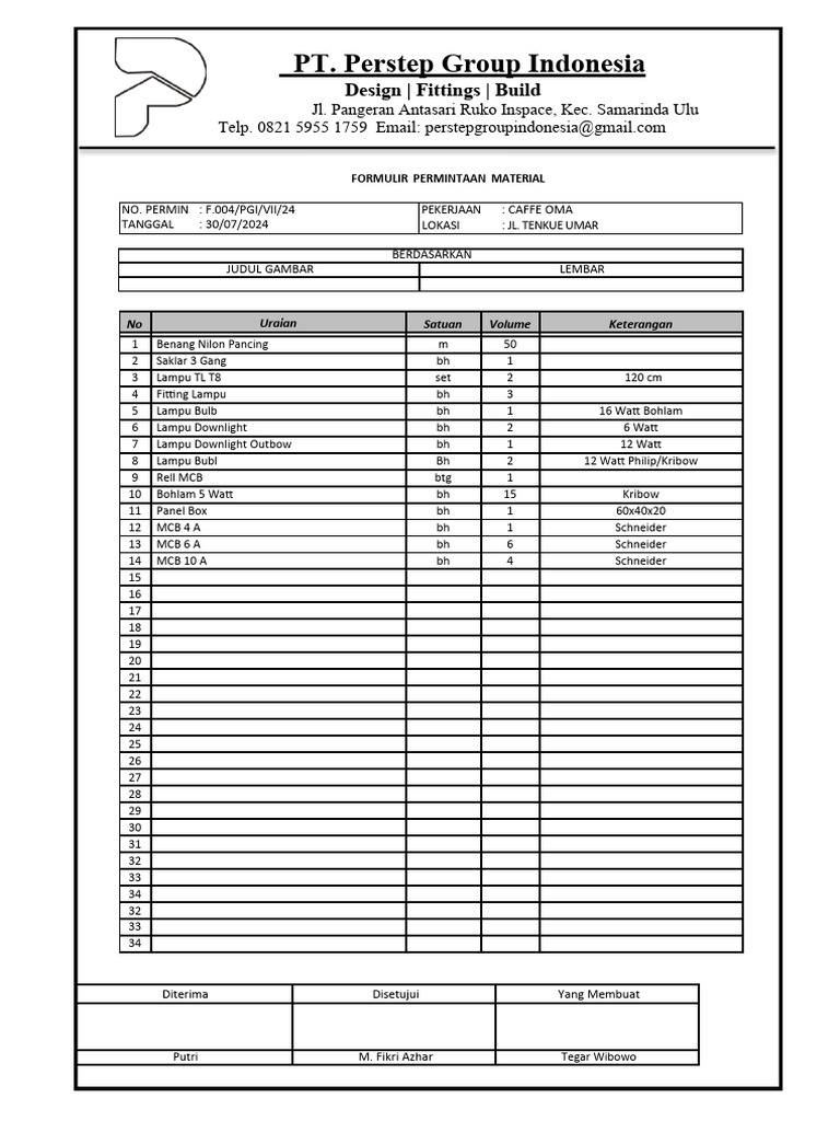 Form - Request - PGI OMA | PDF