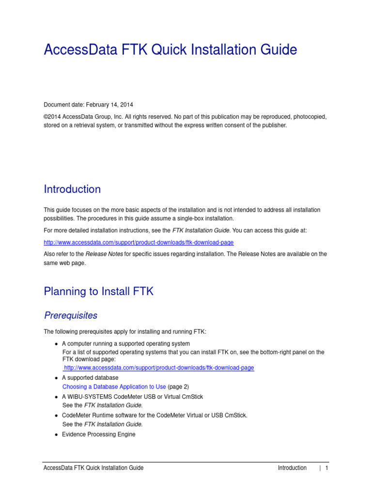 Silo - Tips FTK 52 Quick Installguide | PDF | Databases | Backup