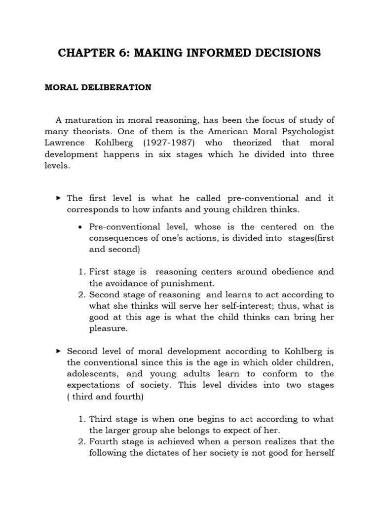 Moral Deliberation | PDF | Rationality | Psychological Concepts