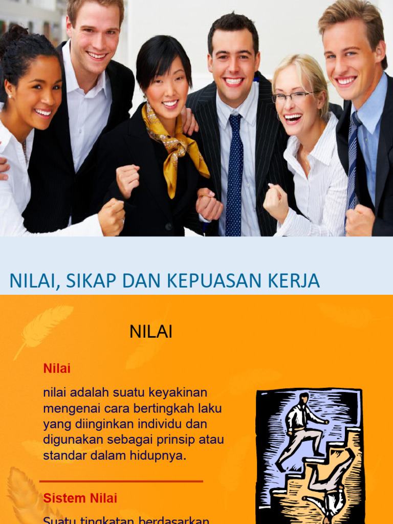 Nilai, Sikap, dan Kepuasan Kerja | PDF | Karier & Perkembangan