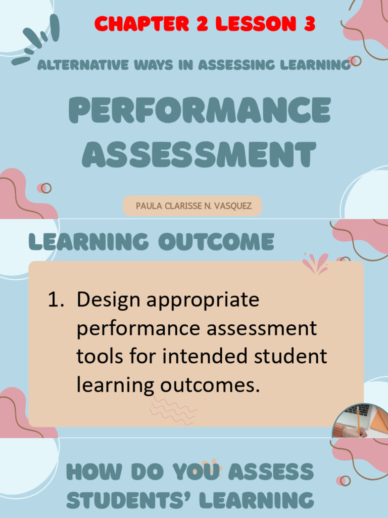 CHAPTER 2 - LESSON 3 | PDF | Rubric (Academic) | Educational Assessment