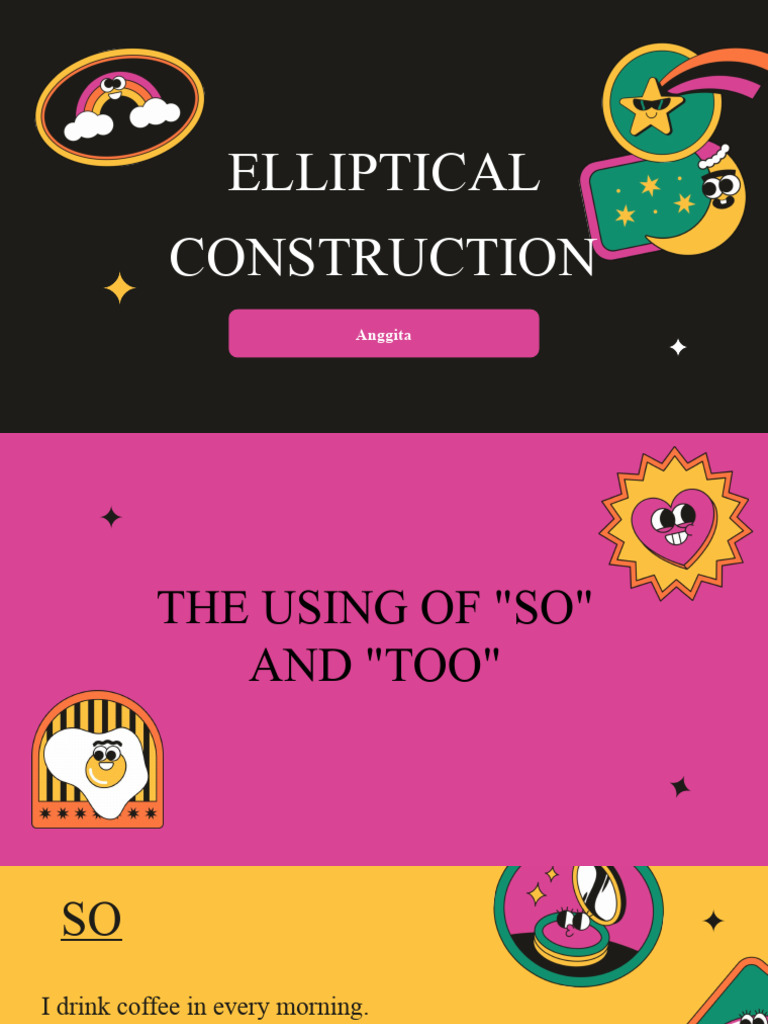 Elliptical Construction: Using "So" and "Too" | PDF