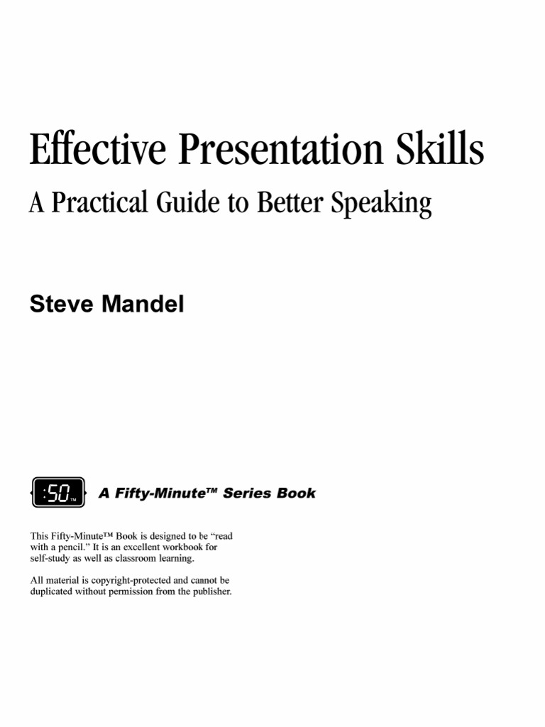 Effective Presentation Skills A Practical Guide For Better Speaking ...
