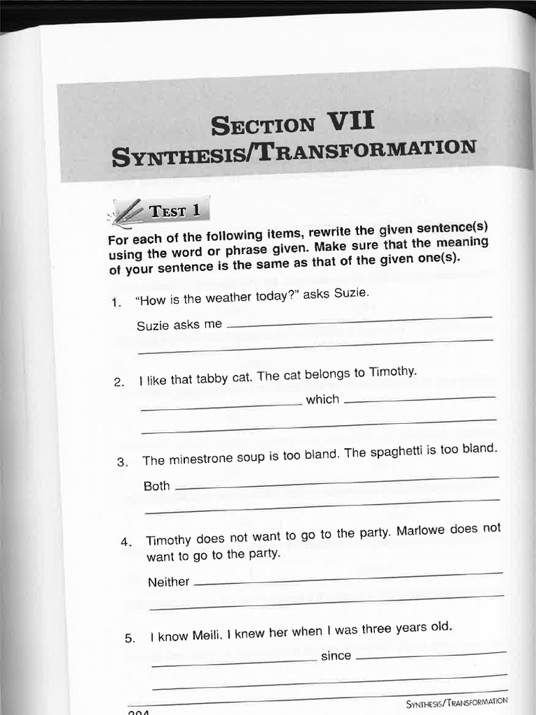 Section 7 Synthesis Transformation | PDF