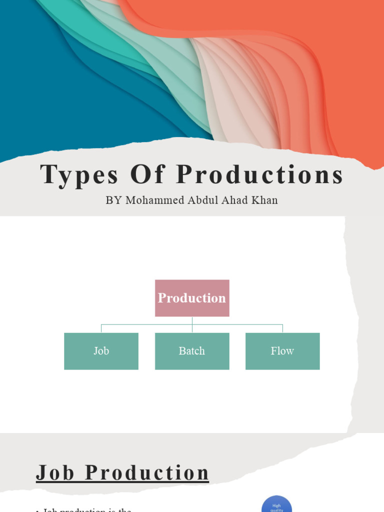 Types of Productions | PDF | Mass Production | Economies Of Scale