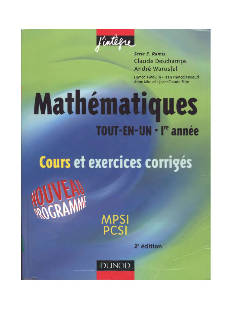Mathématiques Tout en Un 1ère Année - Djvu | PDF