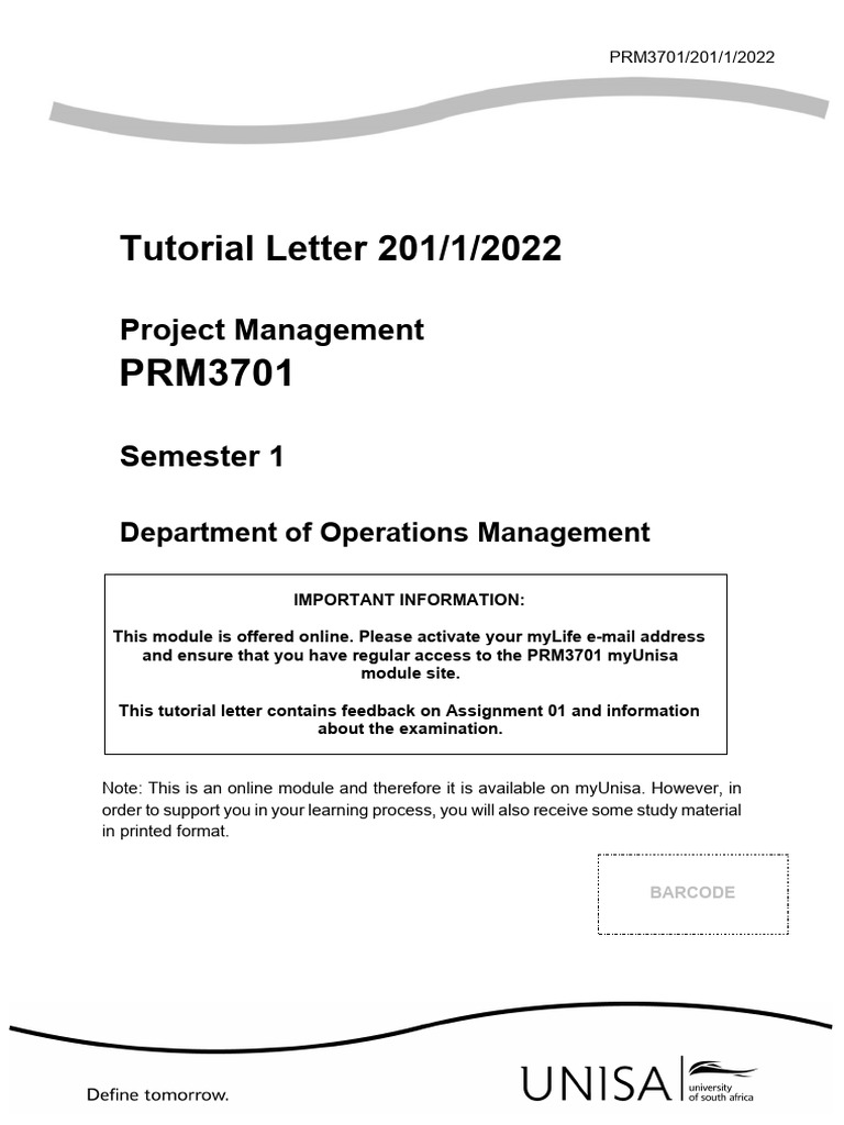 PRM3701 TL 201 2022 1 (Original) | PDF | Learning | Internet