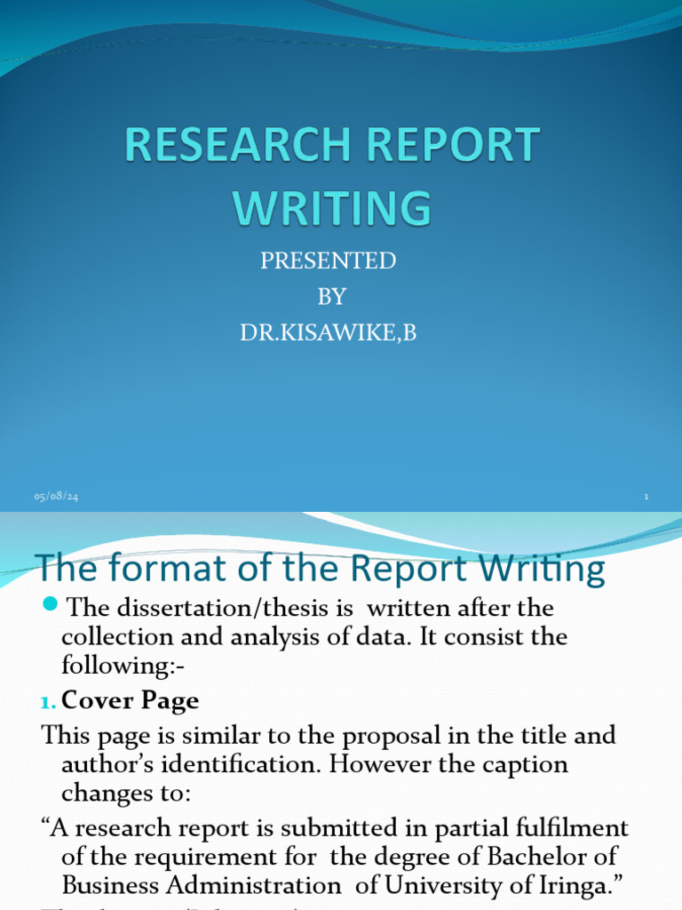 Research Report Writing | PDF | Thesis | Abstract (Summary)
