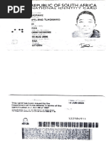 South African National ID Card Example | PDF | Identity Document | Privacy