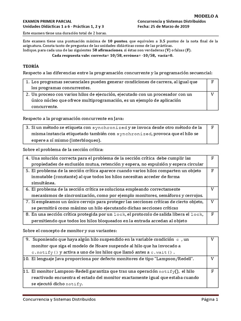 EX.P1 2019 Sol | PDF | Hilo (Computación) | Computación concurrente
