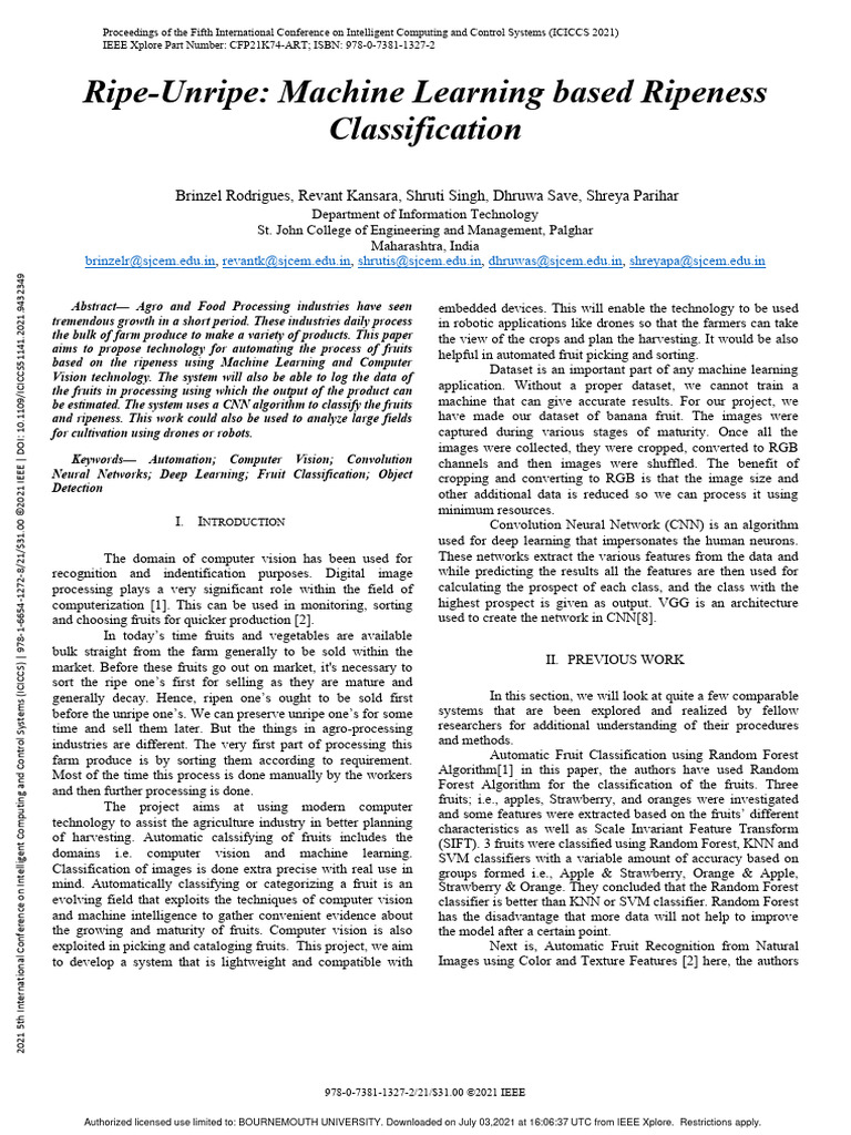 Rodrigues 2021 | PDF | Deep Learning | Computer Vision