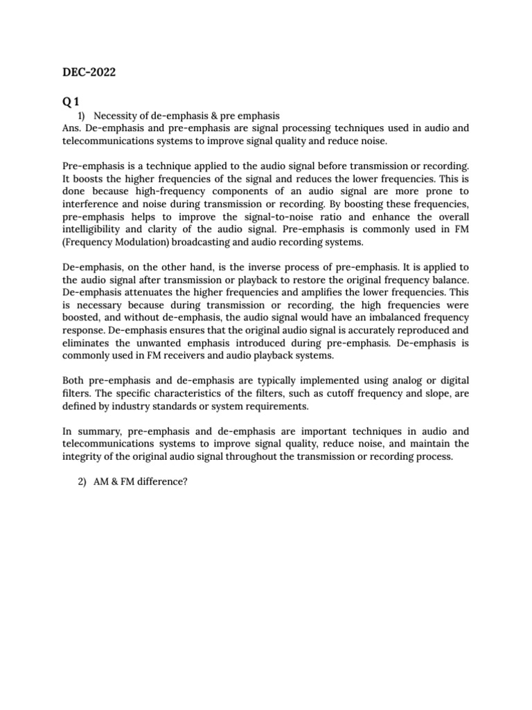 Pce Qps 2022 | PDF | Detector (Radio) | Modulation