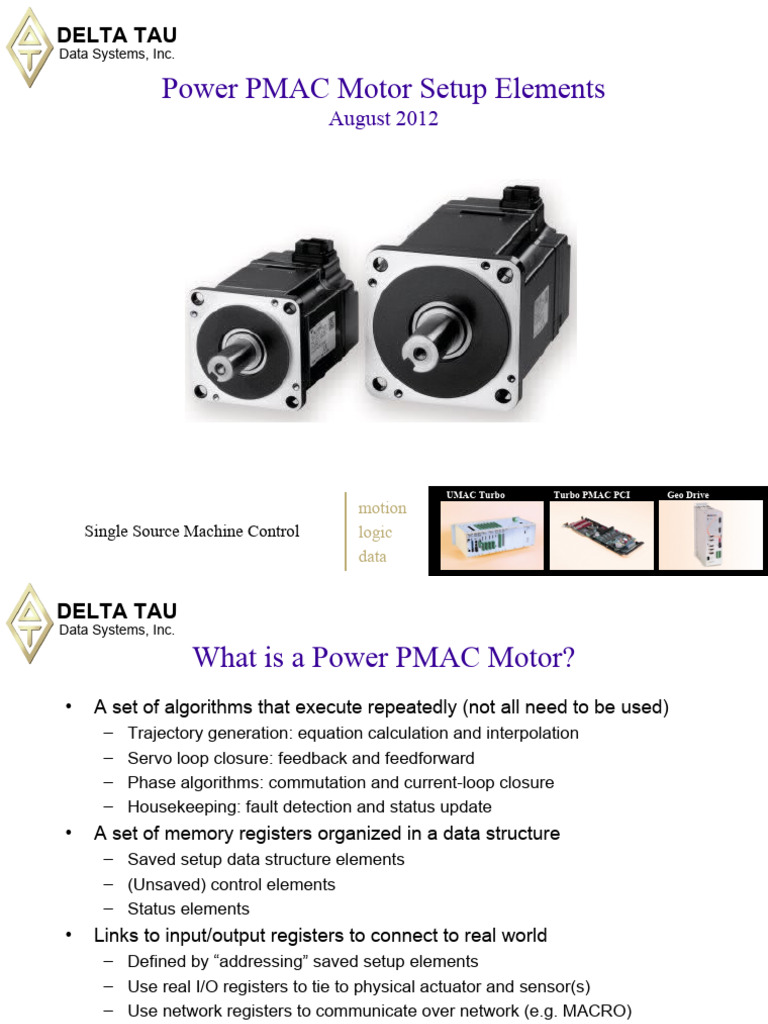 Power PMAC Motor Setup Guide | PDF | Servomechanism | Electric Motor