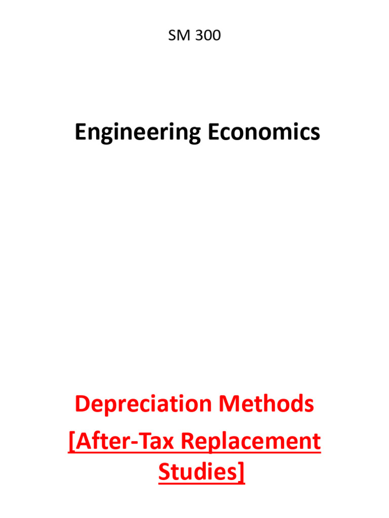 Depreciation Methods in Engineering Economics | PDF | Depreciation | Book Value