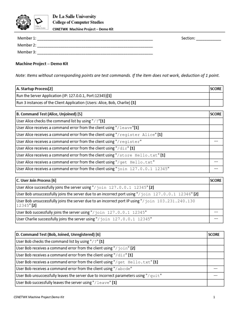 CSNETWK Machine Project Demo Guide | PDF | Server (Computing) | Client ...
