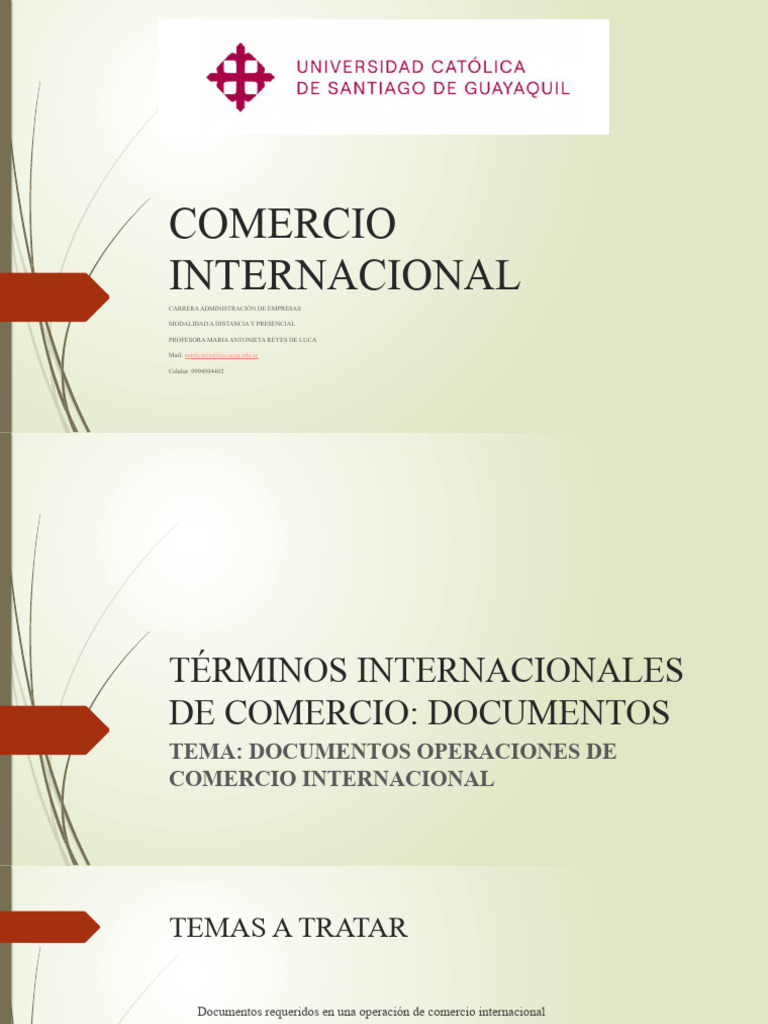 Documentos Clave en Comercio Internacional | PDF | Carta de crédito | Bancos