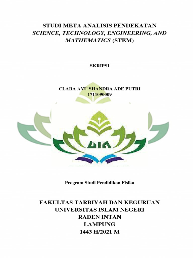 Skripsi Clara Ayu Shandra Ade Putri | PDF | Sains & Matematika