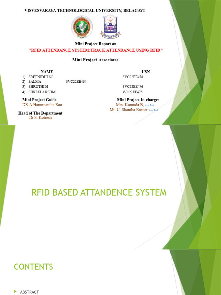 Rfid Based Attandence System | PDF | Arduino | Radio Frequency ...
