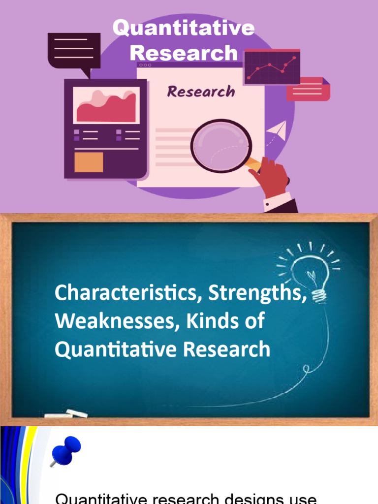 Characteristics, Strengths, Weaknesses, Kinds of Quanti | PDF | Quantitative Research | Statistics