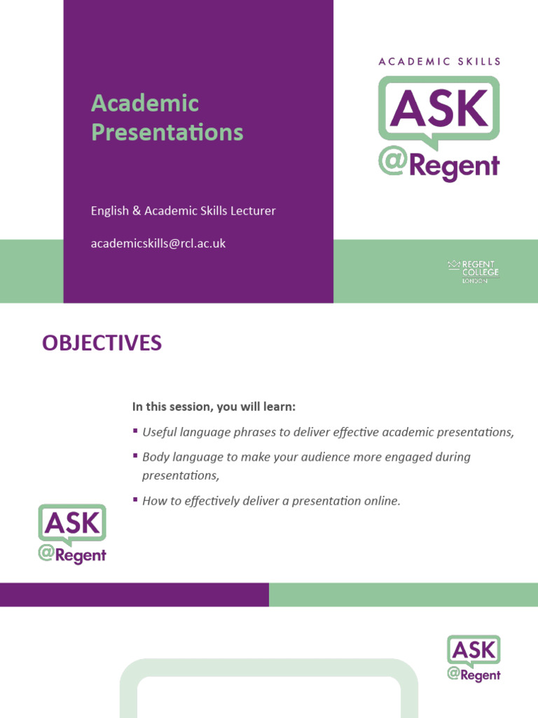 Week 3.2 - Academic Presentations | PDF | Body Language | Human ...