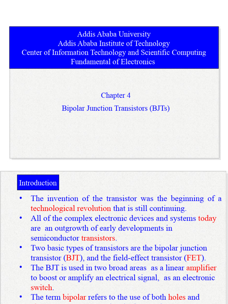 Ch04 Bipolar Junction Transistors | PDF | Bipolar Junction Transistor | P–N Junction
