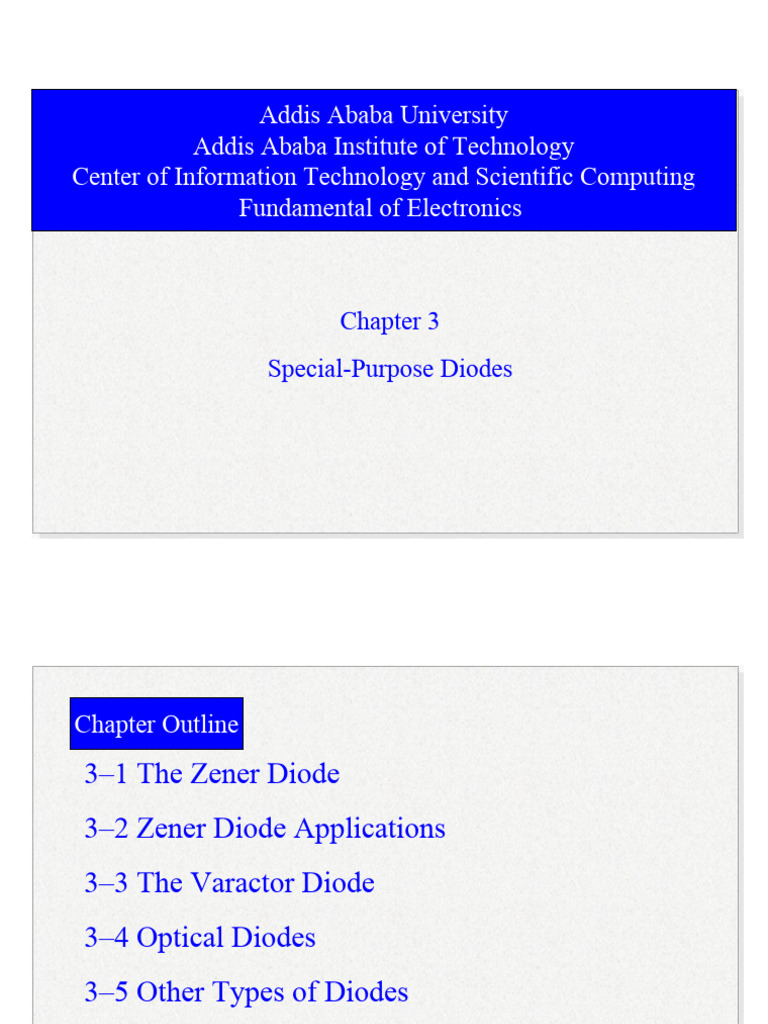 Ch03 Special-Purpose Diodes | PDF | Rectifier | Diode