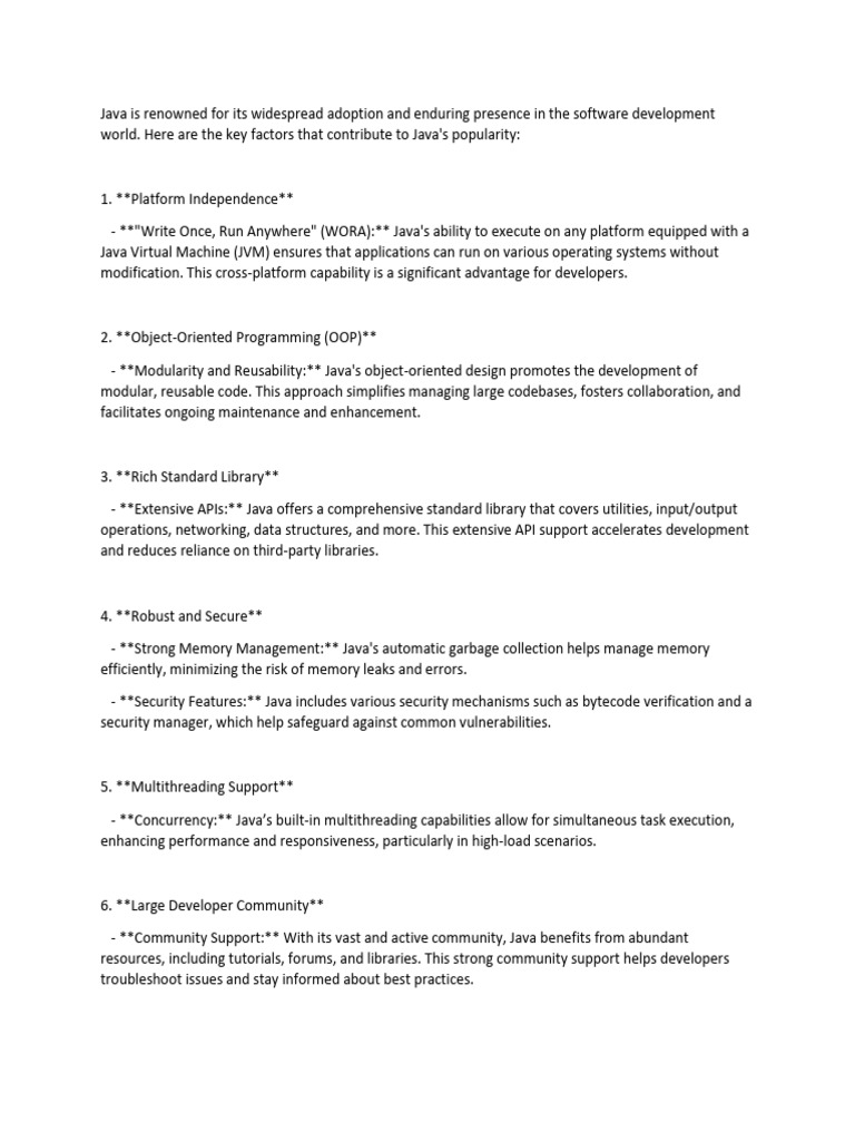 Why Java is Faamous for Coading | PDF | Java (Programming Language ... Why Java is Faamous for Coading | PDF | Java (Programming Language ...