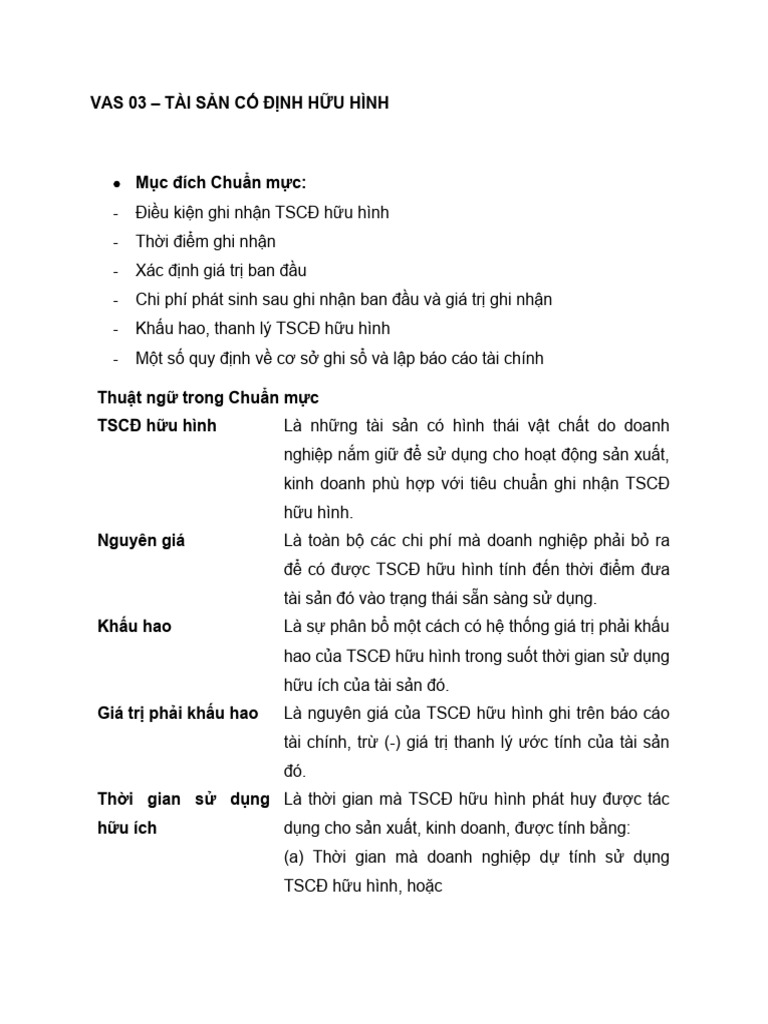 VAS 03 04 TÀI SẢN CỐ ĐỊNH | PDF