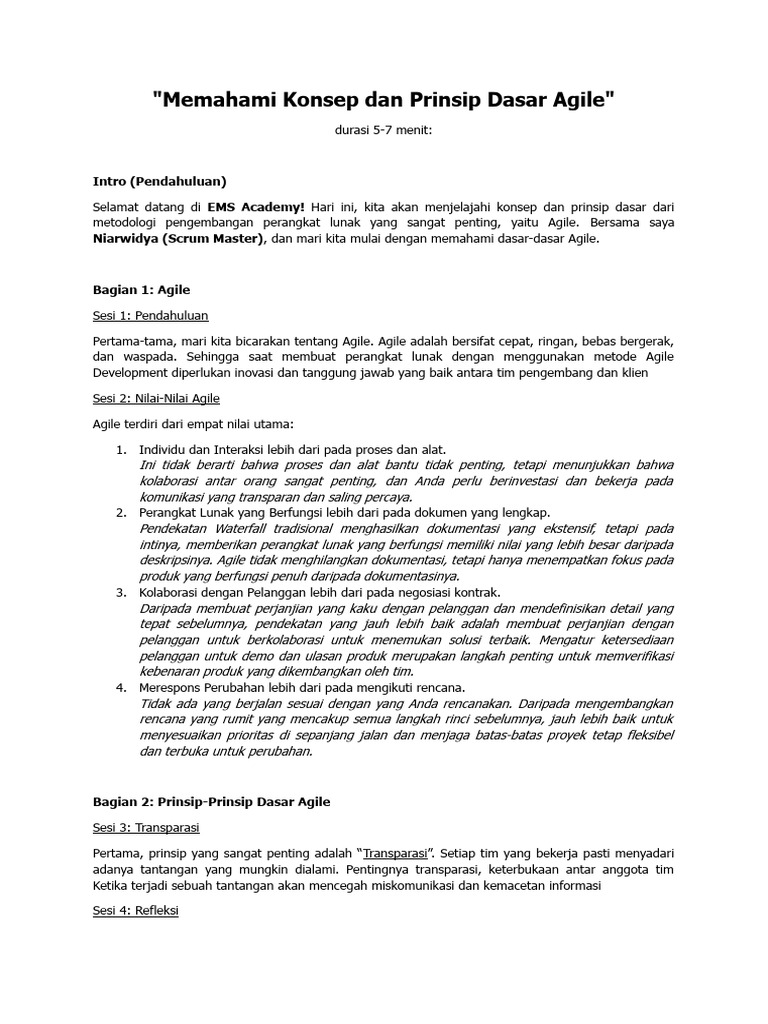 2 Script Agile | PDF