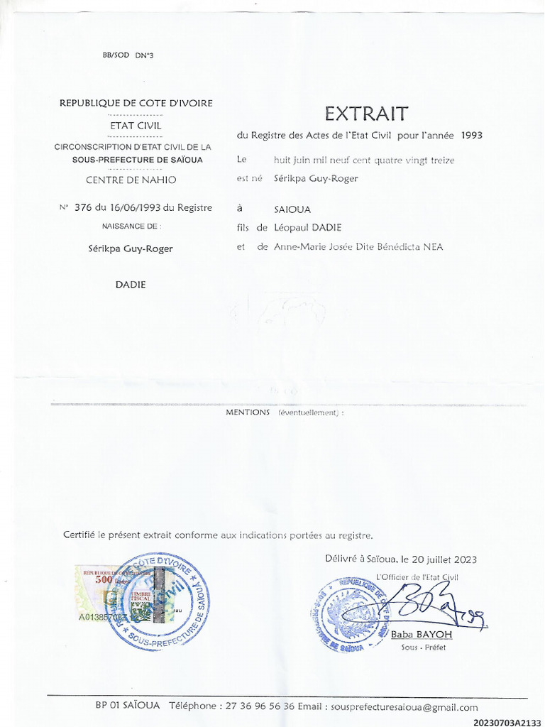 Extrait B | PDF