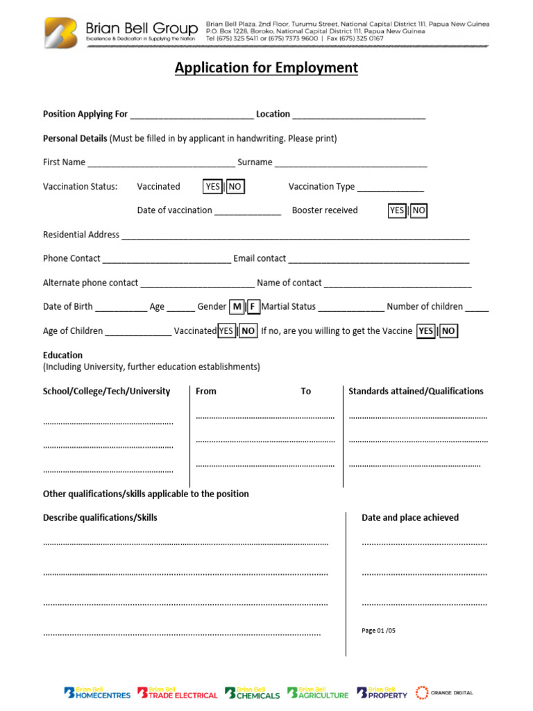 BBG External Application Form 2022 Fillable Handwritten | PDF