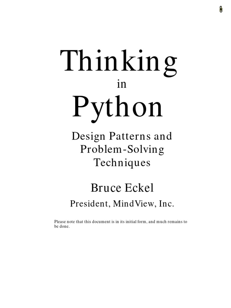 Thinking in Python (Bruce Eckel, Rev 0.1.2) - 2001 | PDF | Class ...