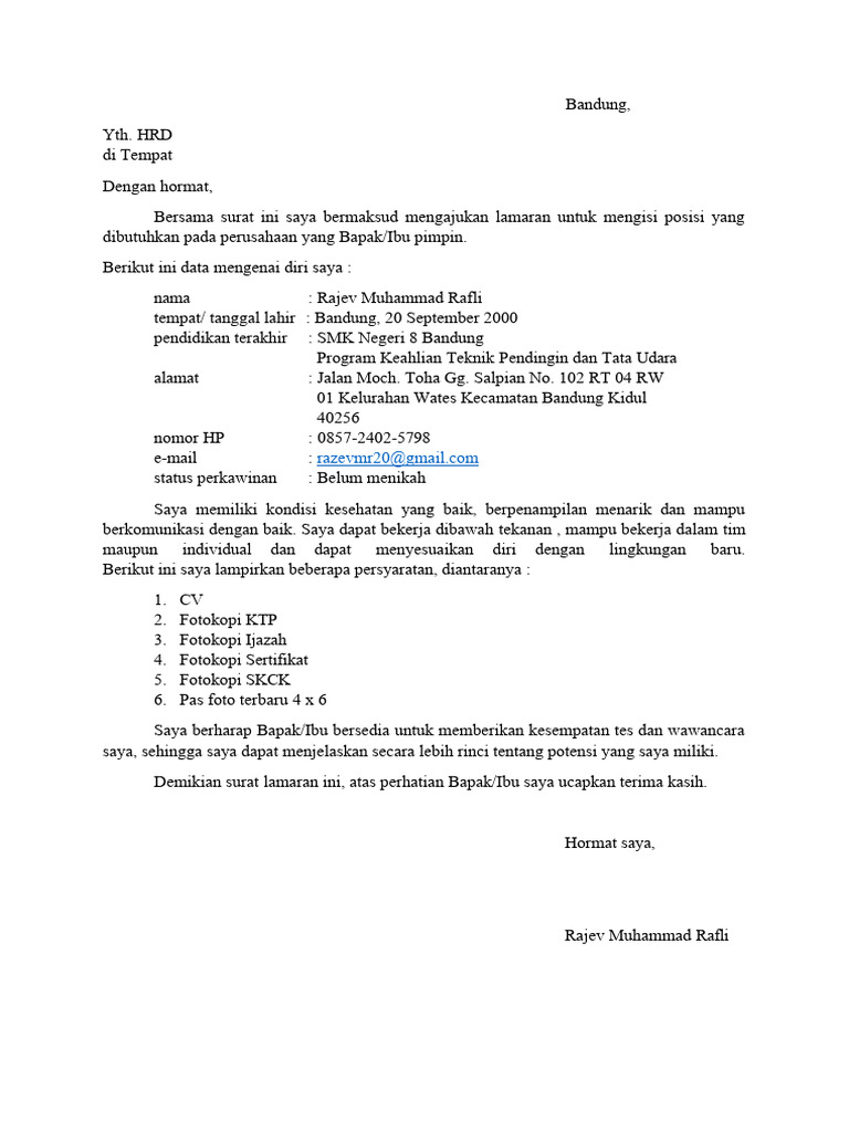 Rajev M Rafli CV | PDF