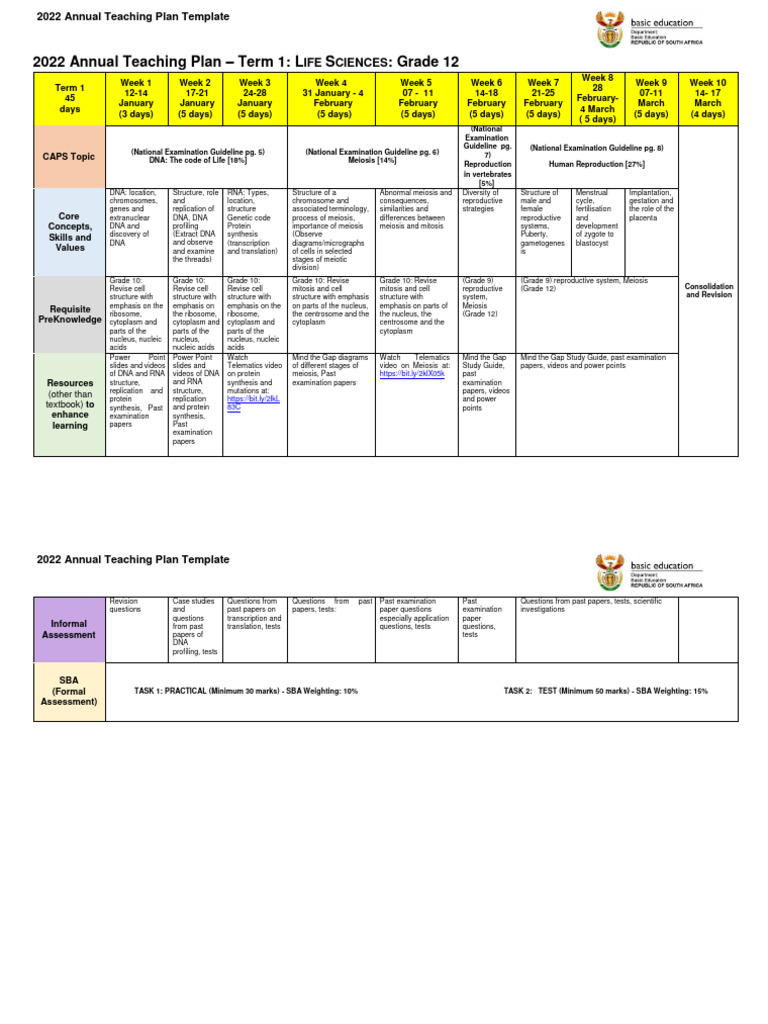 Grade 12 Life Sciences Atp 2022 | PDF | Meiosis | Hormone
