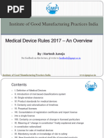 Medical Devices Rules 2017 Overview | PDF | Medical Device | Health Care